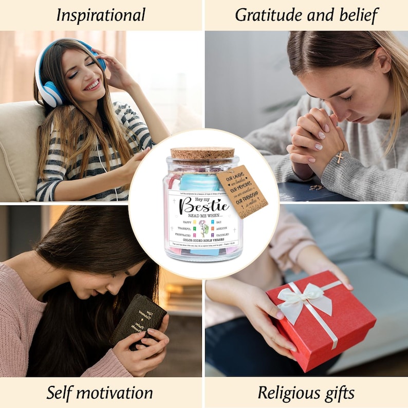 Bestfriend Bestie Gifts Bible Verse Jar: Christian Encouragement ...