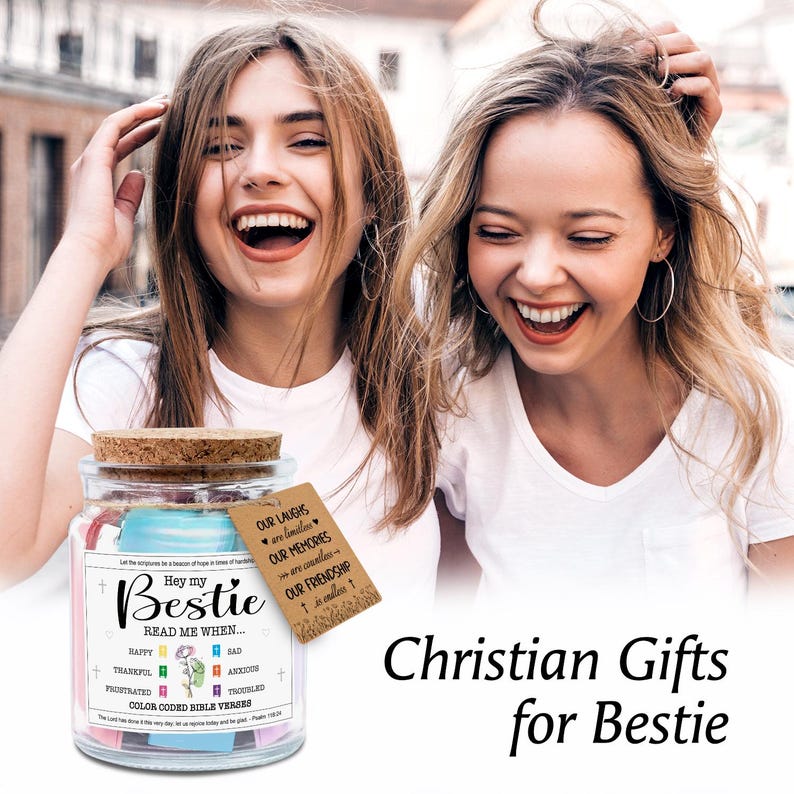 Bestfriend Bestie Gifts Bible Verse Jar: Christian Encouragement ...