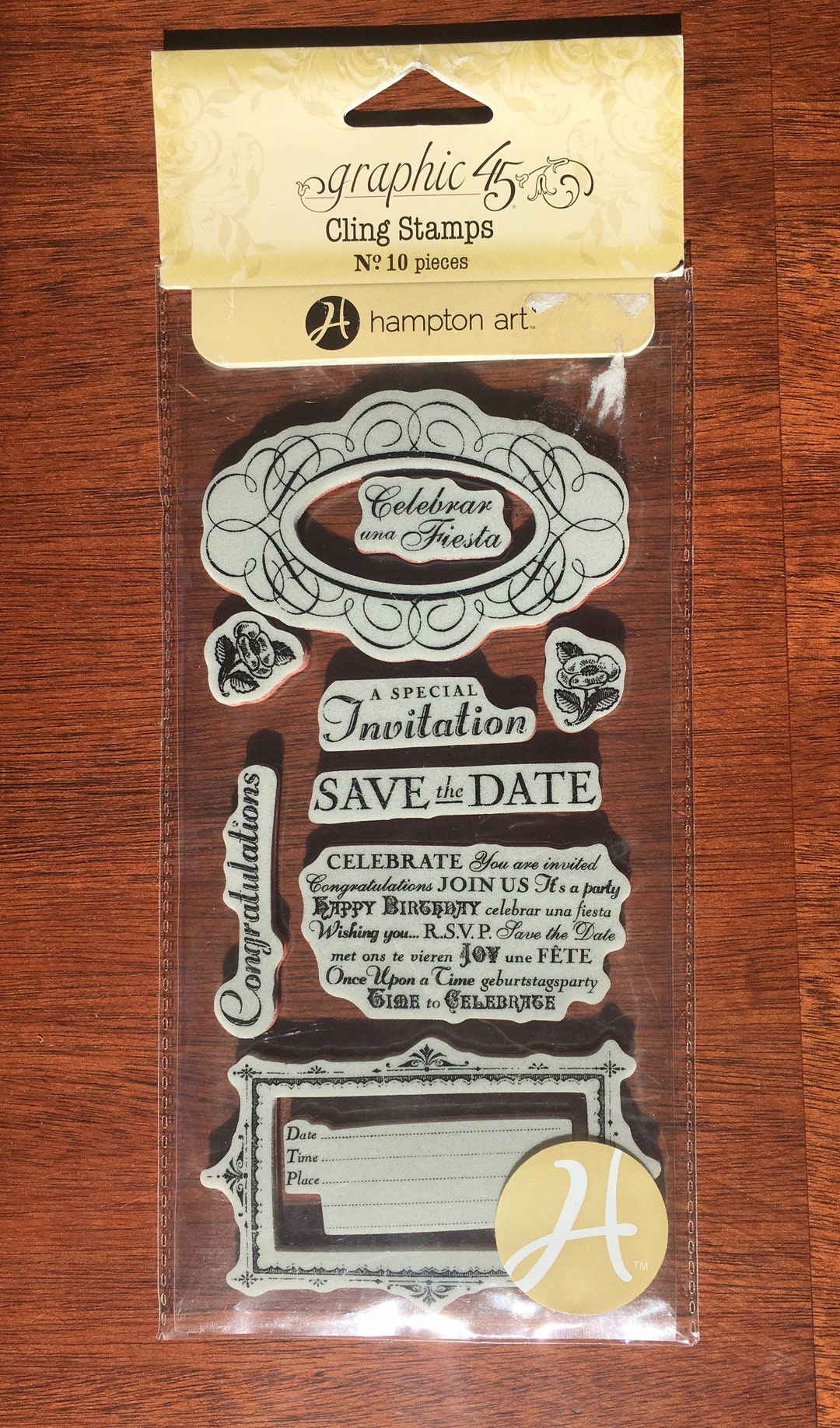 Graphic 45 Stamps Celebrate Wedding Frames Congratulations Save the ...