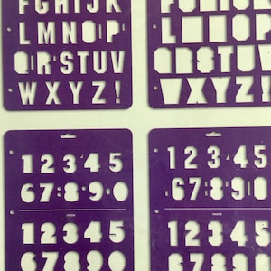 Stencil Alphabet and Numbers Stencils SET of 10 Mega Mega Templates ...