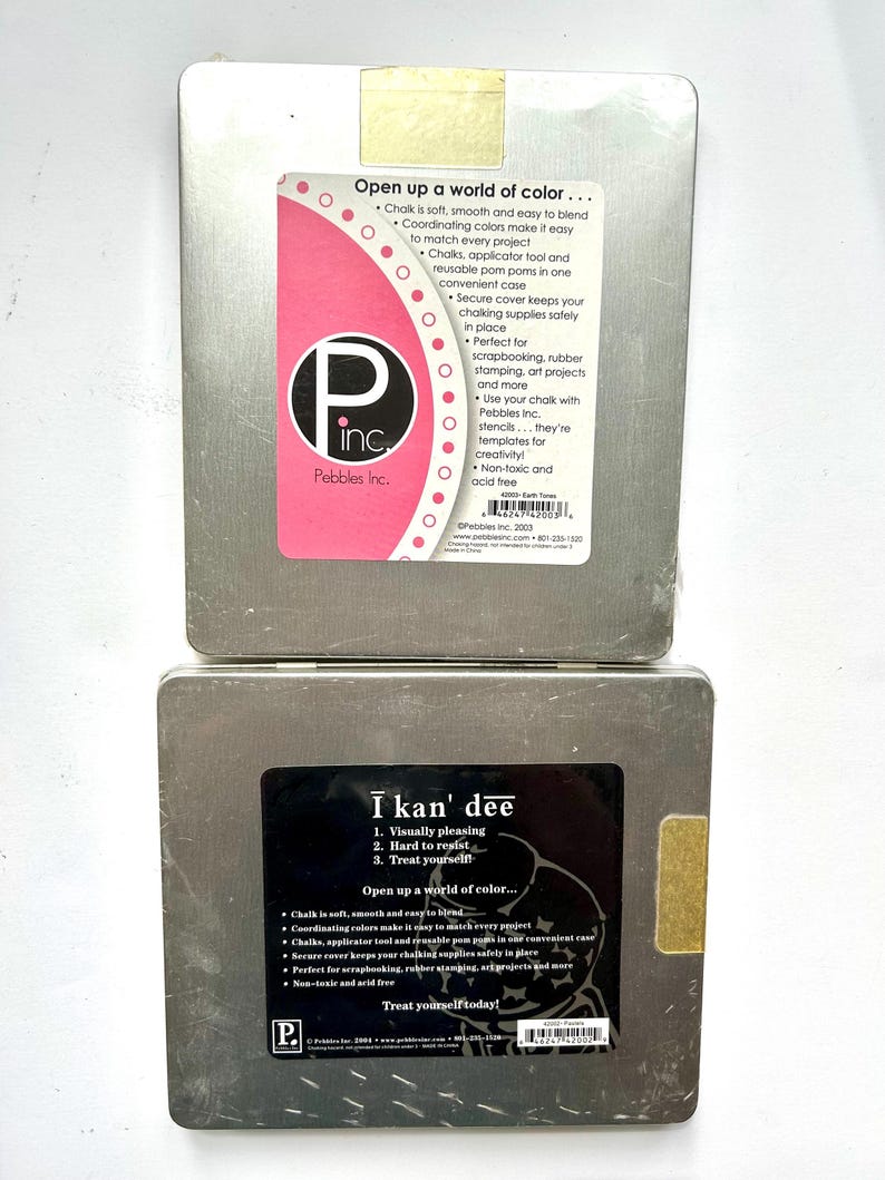 Pebble Inc Chalk Sets Pastels and Earth Colors Set of 2 Palettes ...