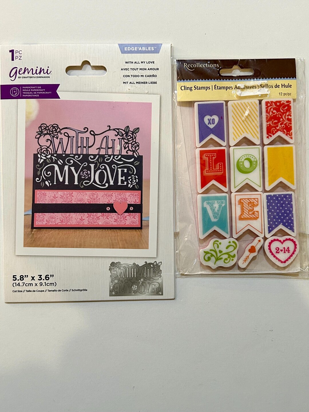 Recollections Love Banner Stamps Crafters Companions Edgibiities With ...