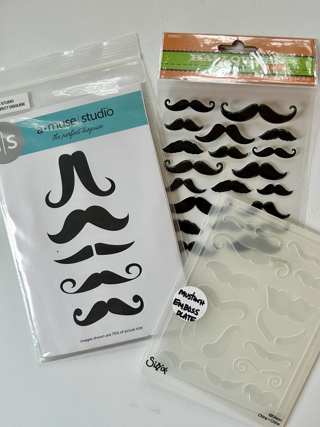Mustache Collection A Muse Mustache Rubber Stamp Set Mustache Stickers ...