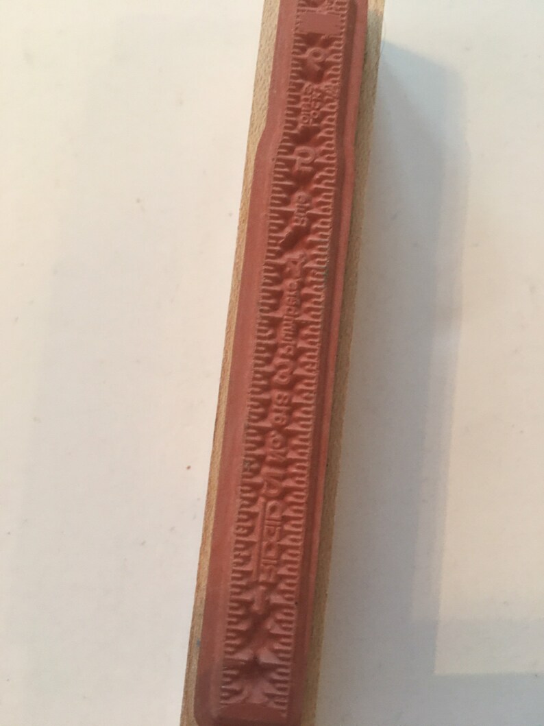Hampton Arts 7 Gypsies Carpenter Wood Ruler Red Rubber Stamp Measuring ...