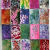 GELLI PRINTS Winter Abstract Index Cards Setof 20 Handprinted UNIQUE ...