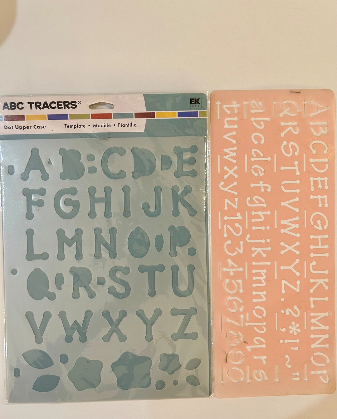Alphabet and Number Stencils Set of 7 Script and Block Letters Used ...