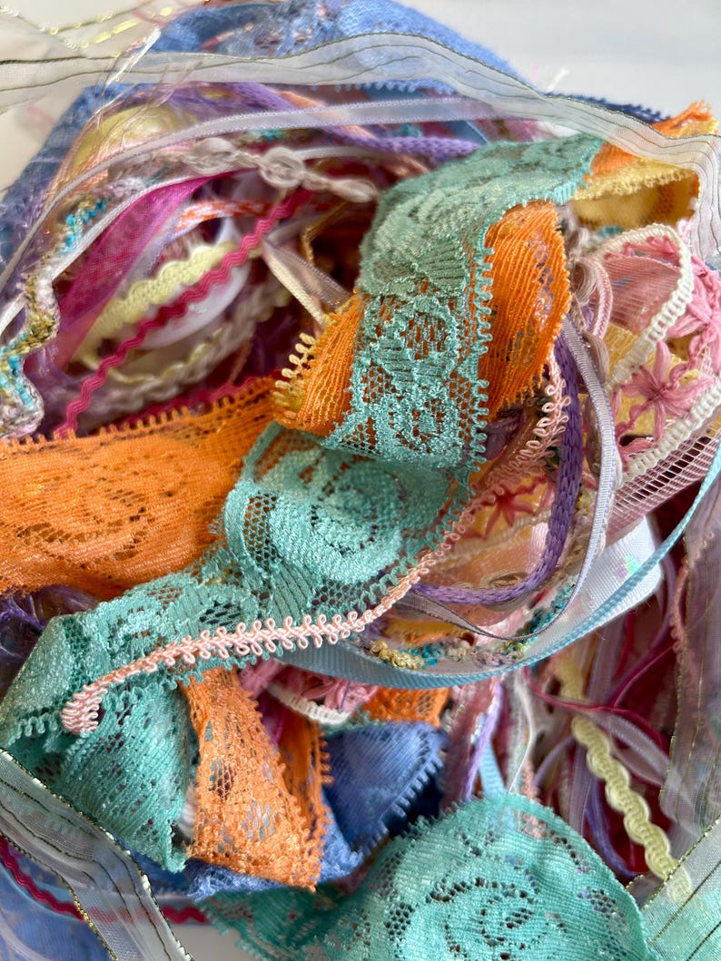 Ribbon Assortment 35 Yards Pastel Colors Gross Grain Satin Fibers ...