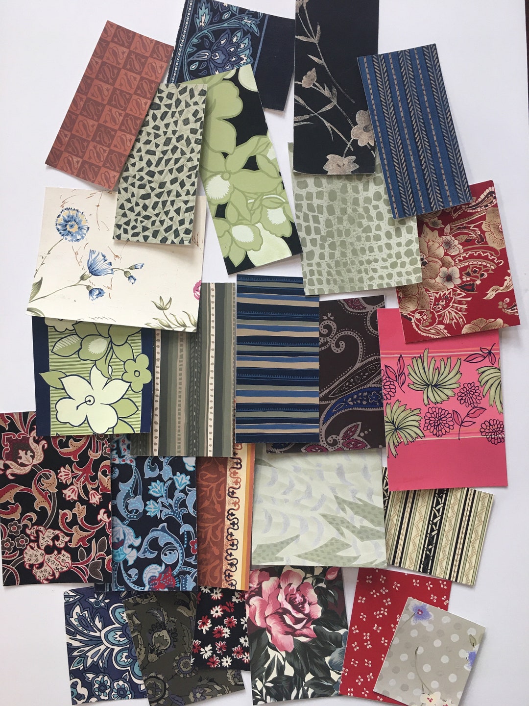 Hand Painted Paper Scrap Bag 25 Pieces Journal Paper Grab Bag Unique ...