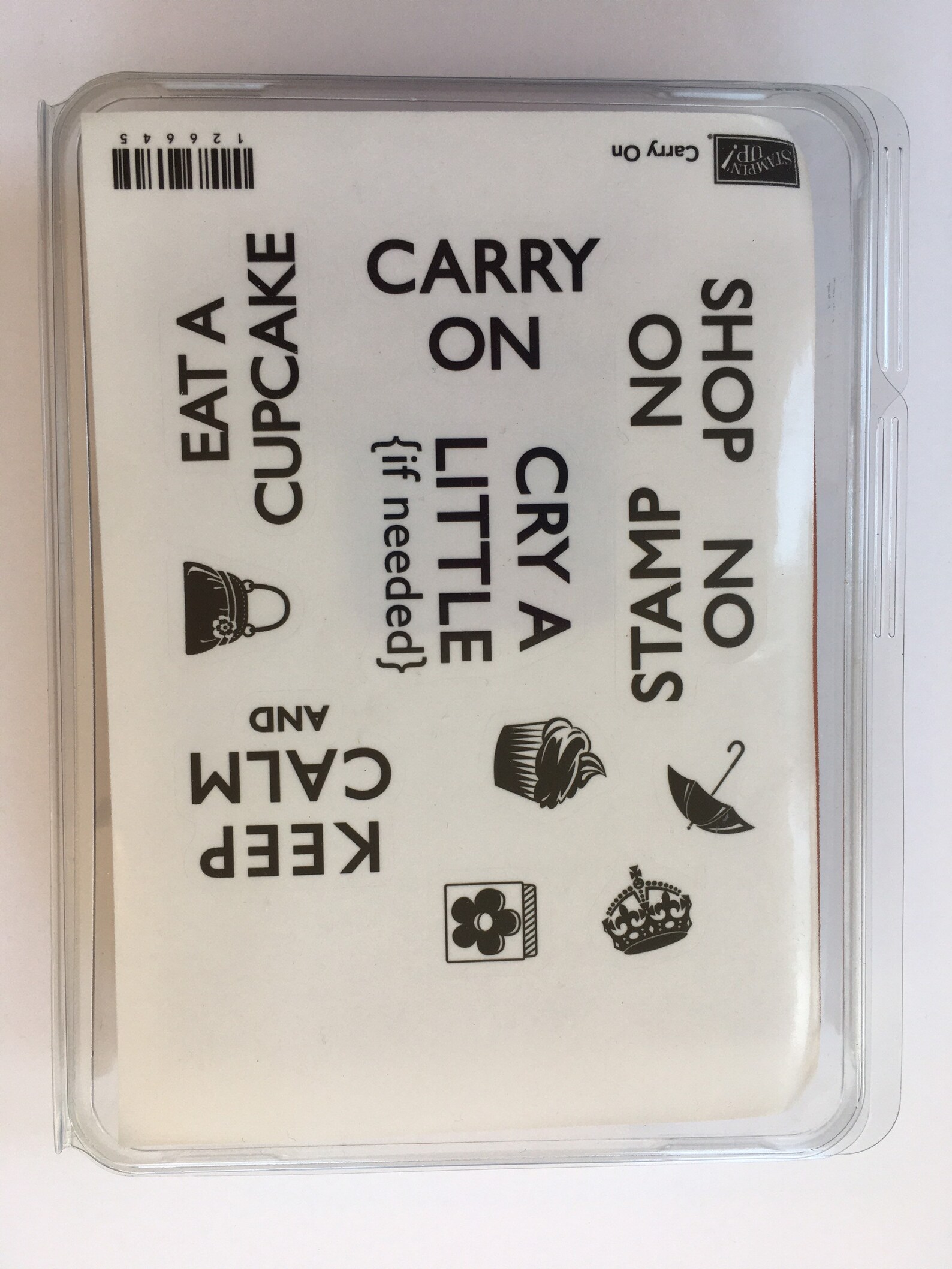 Stampin up Carry on Rubber Stamp Set of 11 Stamps Keep Calm and Carry ...