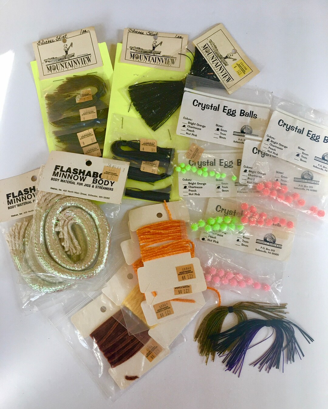 Fishing Lure Making Supplies Set of 20 Crystal Egg Balls Minnow Bodies ...