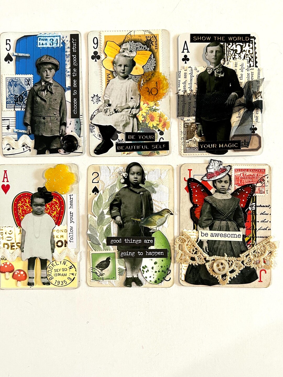 Artist Trading Cards ATC Mini Collage Vintage Inspired Ephemera ...