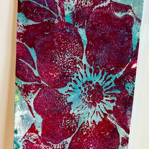 GELLI PRINTS Floral Abstract Index Cards 20 Cards Handprinted UNIQUE ...