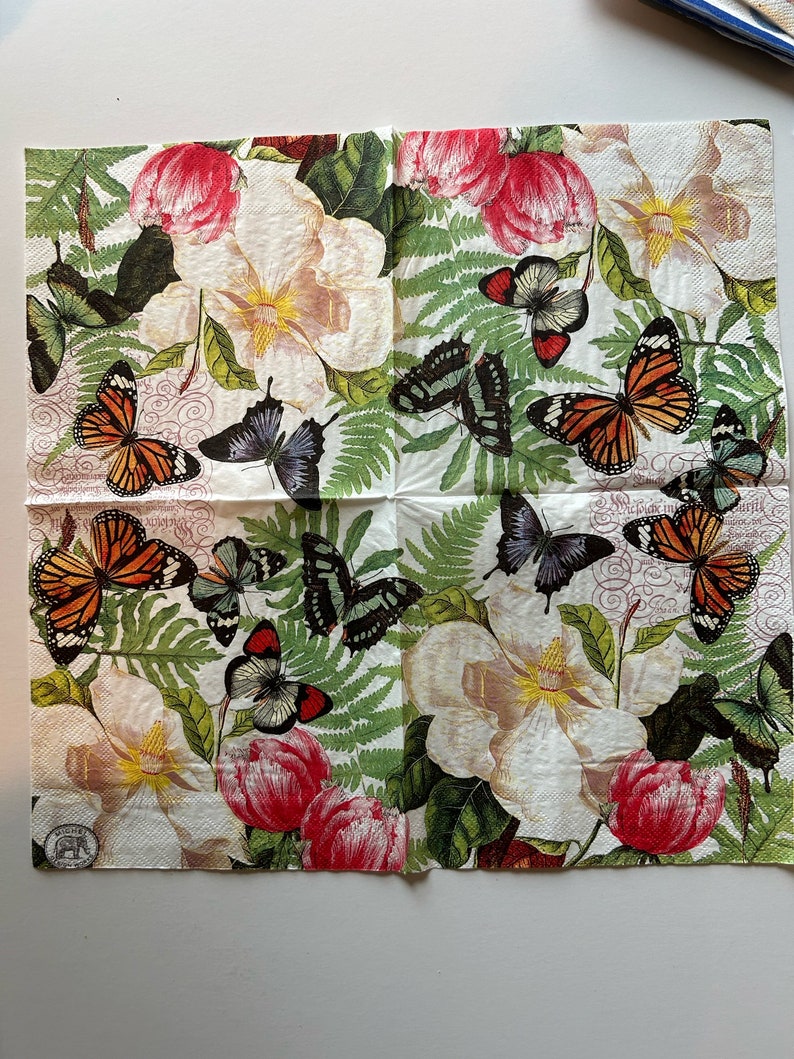 Flower Flora Paper Napkins SET of 15 Different Patterns Hydrangeas ...