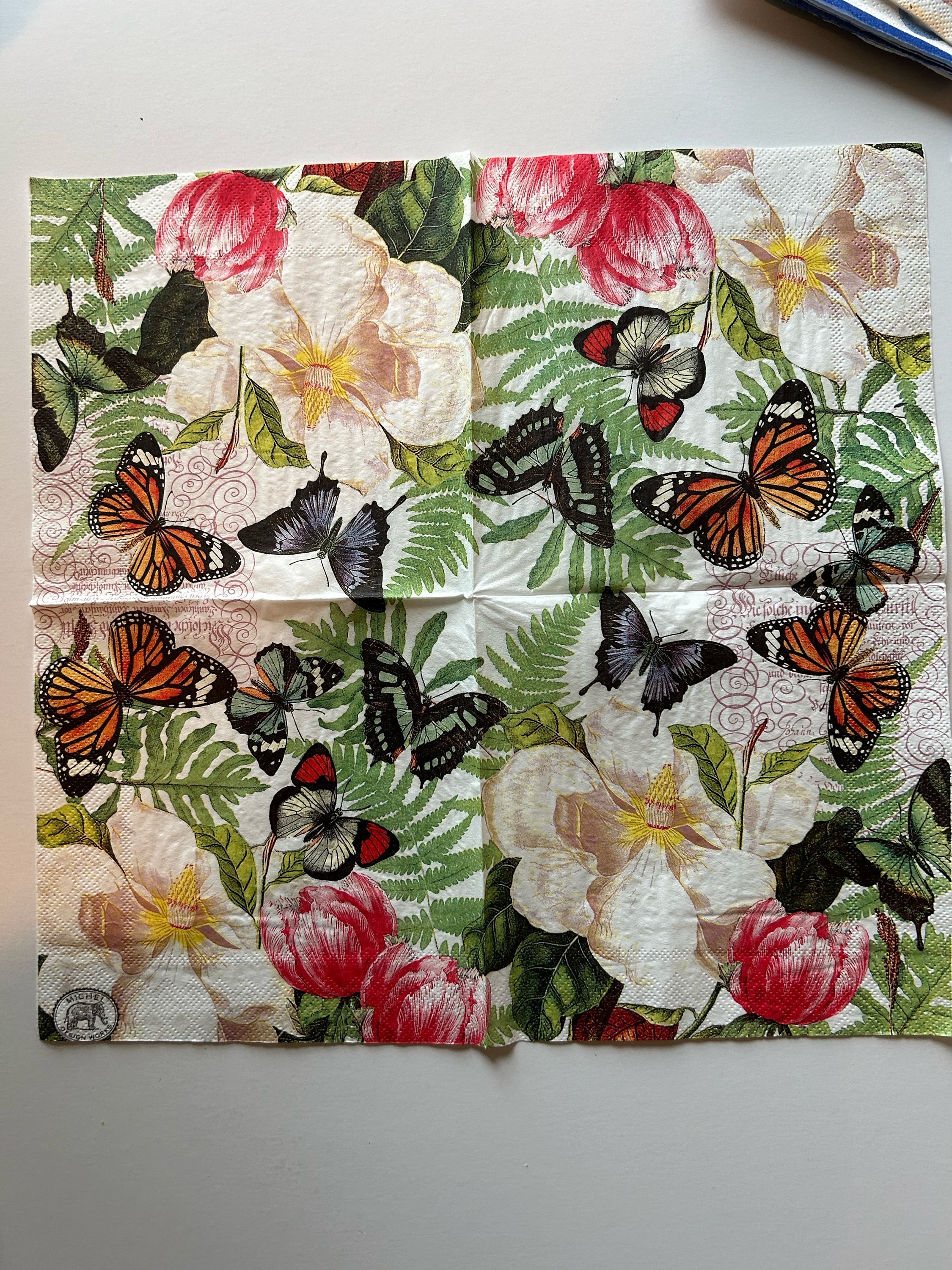 Flower Flora Paper Napkins SET of 15 Different Patterns Hydrangeas ...