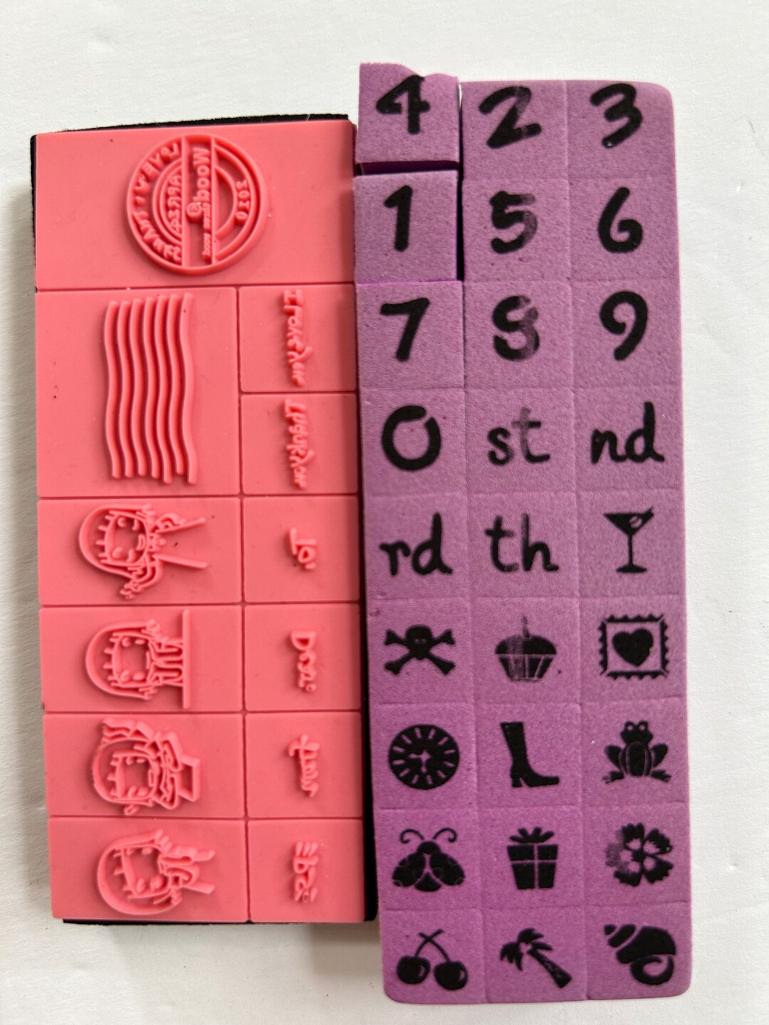 New Tiny Rubber Stamps Numbers Little Girls Icons Emblems to From ...