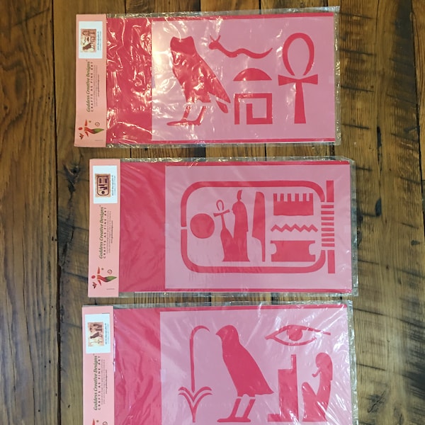 Hieroglyphs Stencil - Etsy