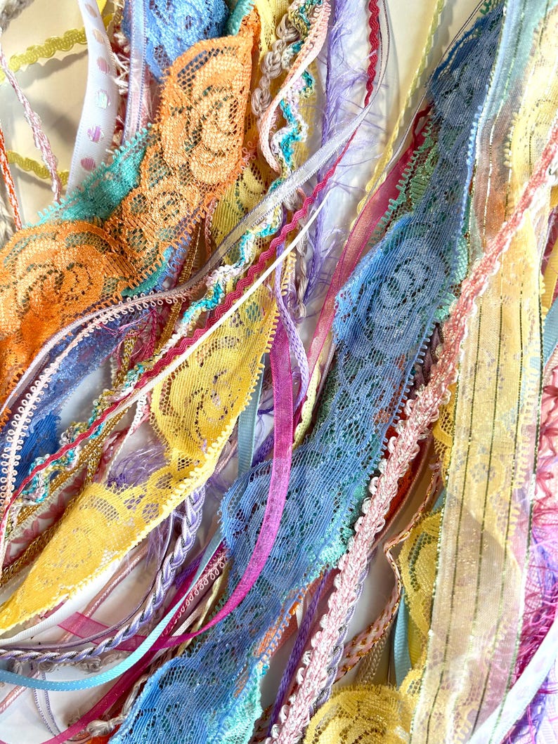 Ribbon Assortment 35 Yards Pastel Colors Gross Grain Satin Fibers ...