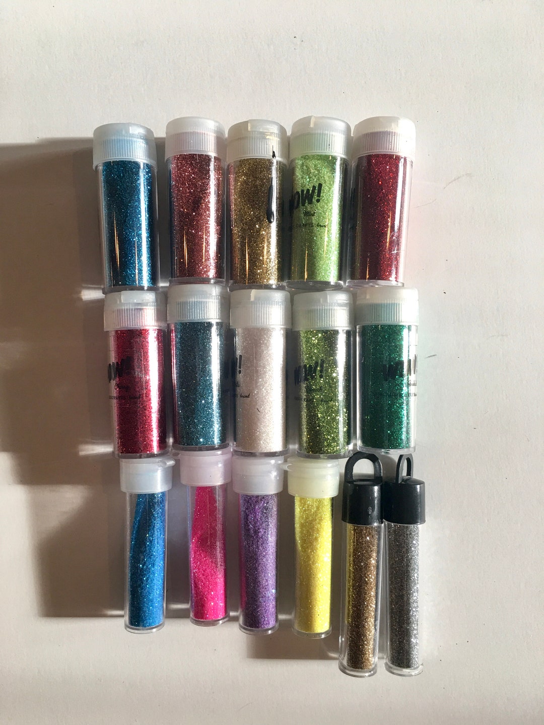 Assorted Glitter Collection 16 Colors Done Glitter Destash Resin Crafts ...
