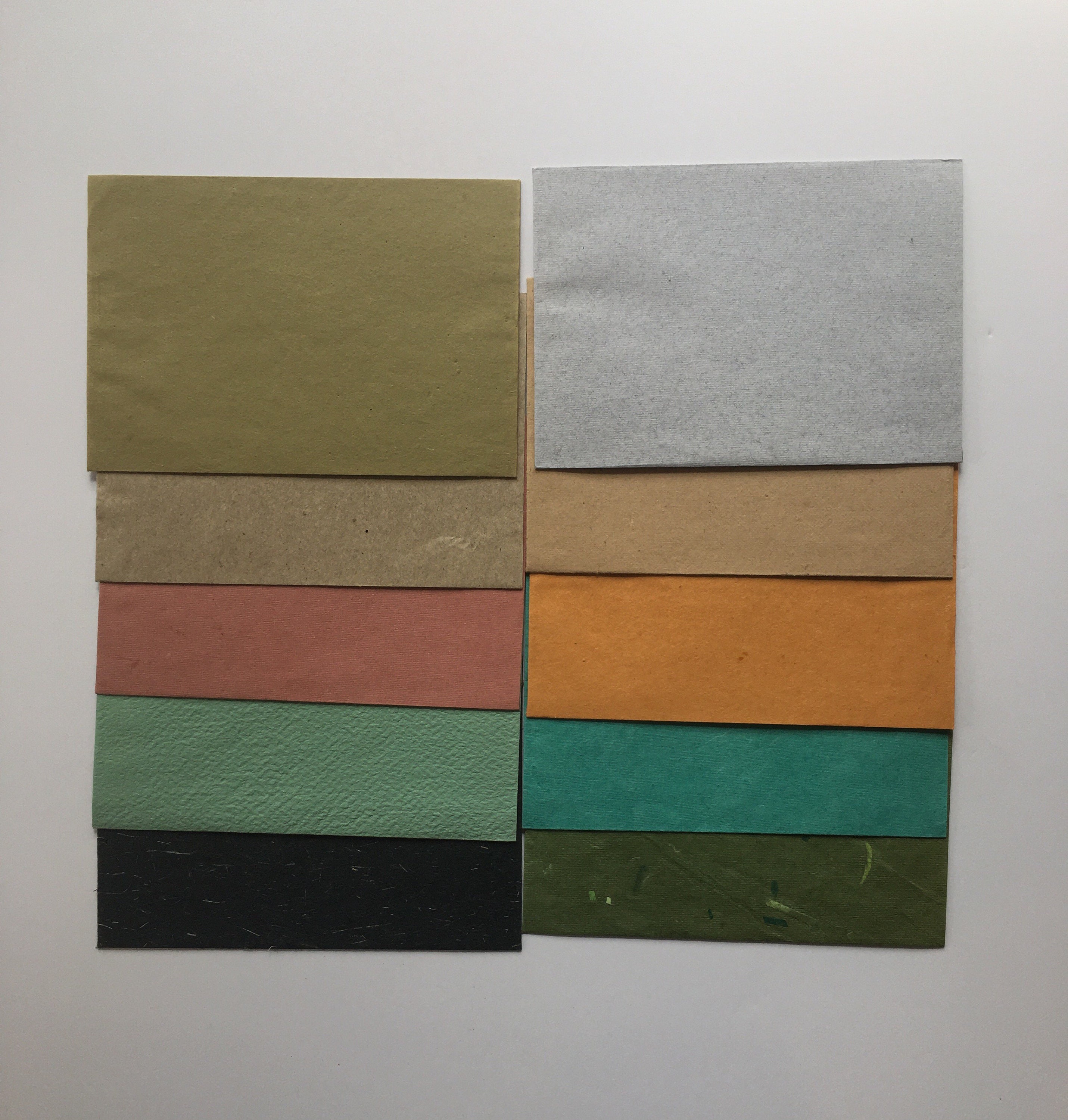 Handmade Paper Envelopes Bundle SET of 10 Assorted Colors and Textures ...