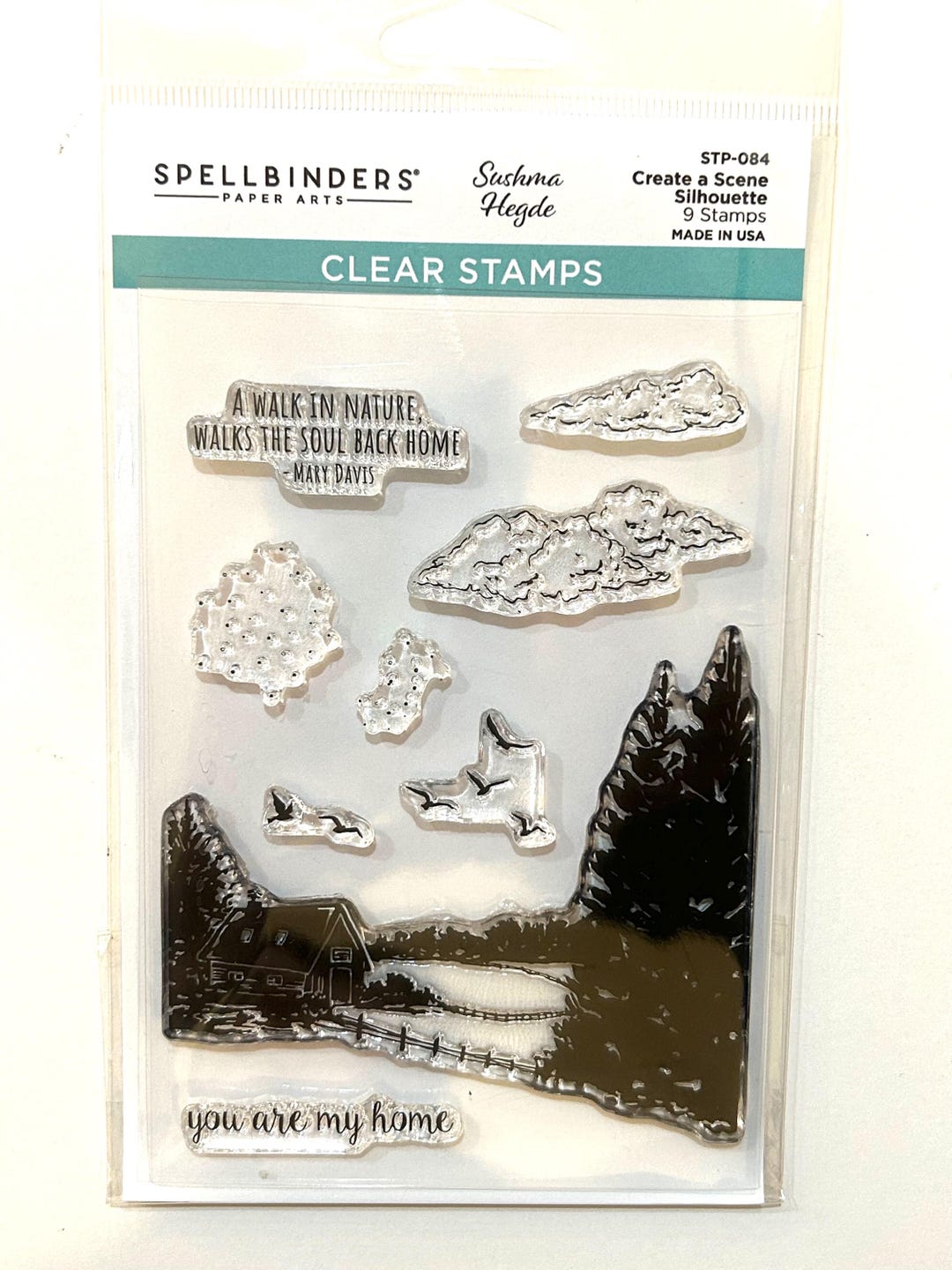 Spellbinders Create a Scene Silhouette Stamp STP084 Farm Birds Cloud ...