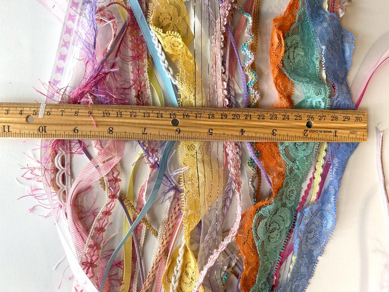 Ribbon Assortment 35 Yards Pastel Colors Gross Grain Satin Fibers ...