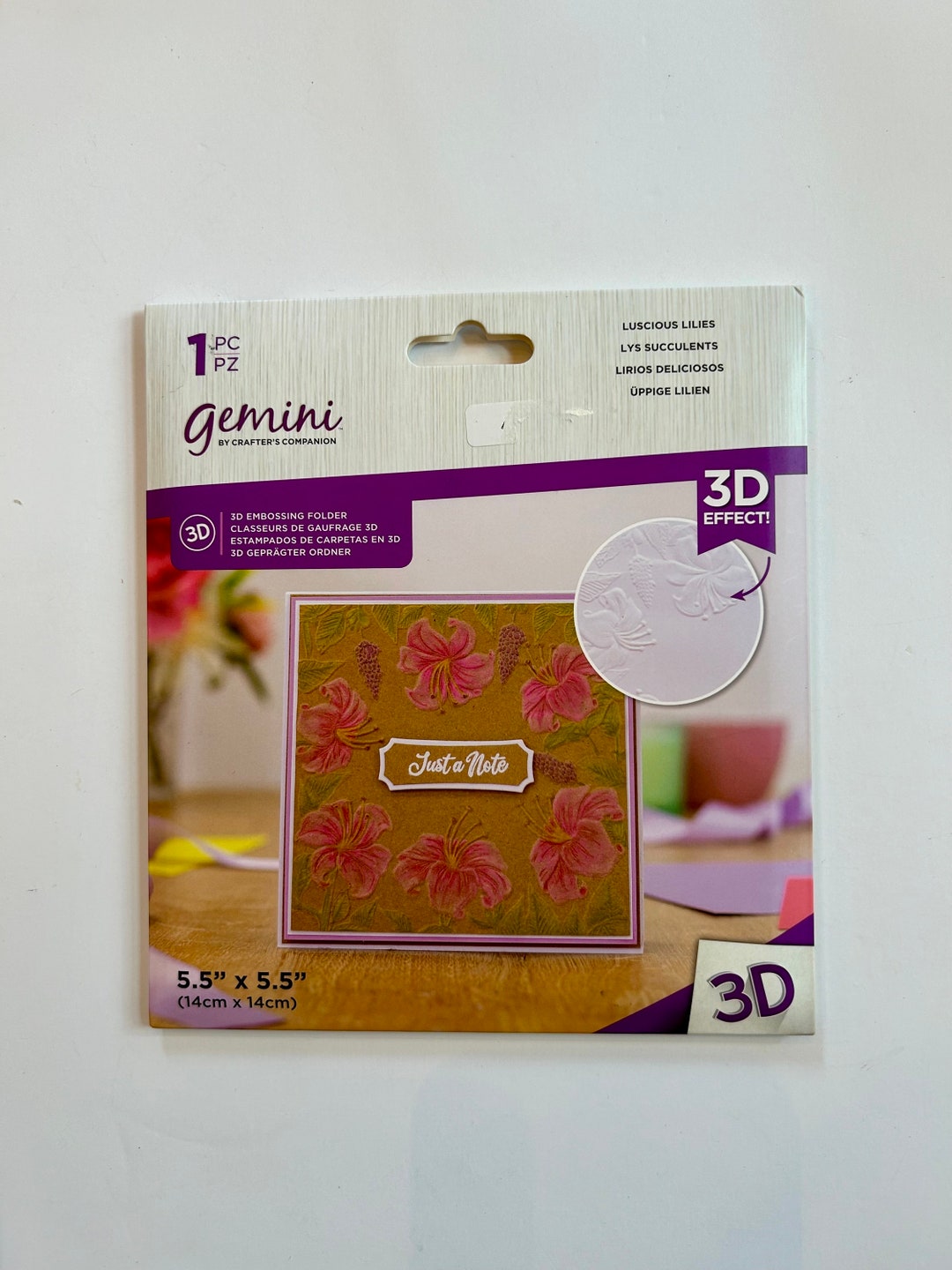 Gemini 3D Embossing Folder Lucious Lilies Flower Embossing Folder ...