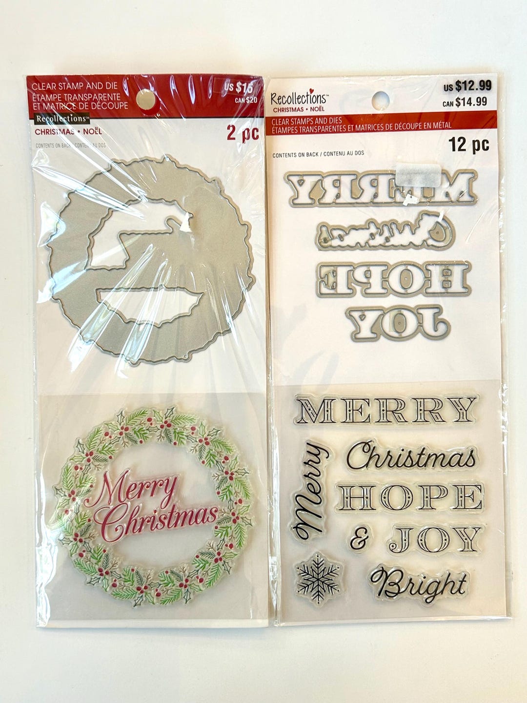 Recollections Christmas Stamps and Dies Merry Christmas Wreath ...