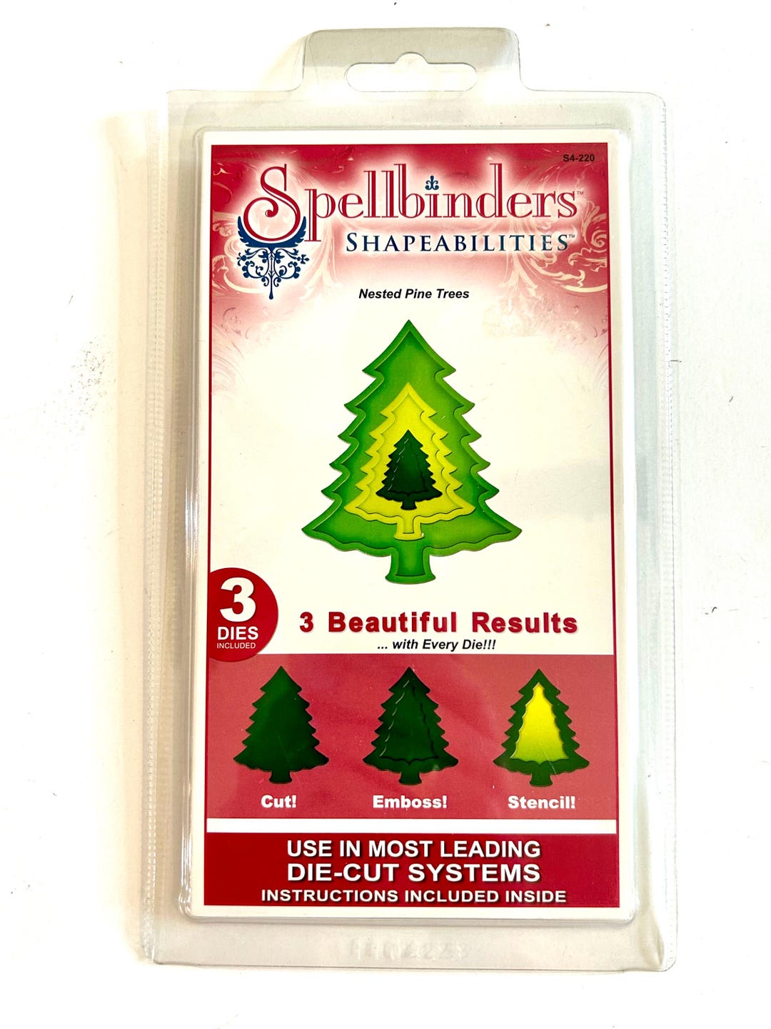 Spellbinders Neated Pine Tree Metal Dies NIP Set of 3 Christmas Tree ...