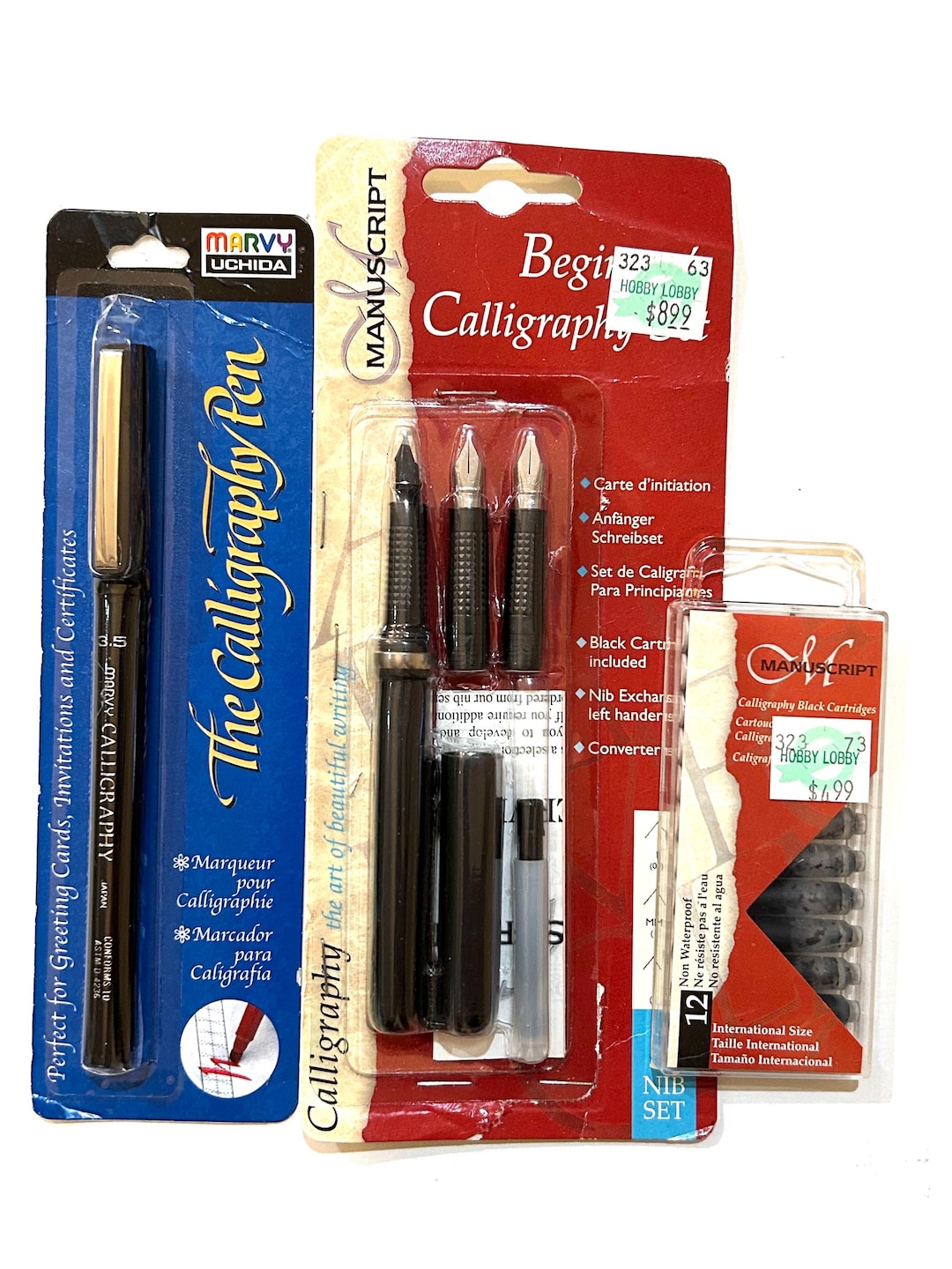 New Manuscript Calligraphy Set With Pen and 5 Nibs and Cartridges ...