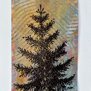 GELLI PRINTS Winter Abstract Index Cards Setof 20 Handprinted UNIQUE ...