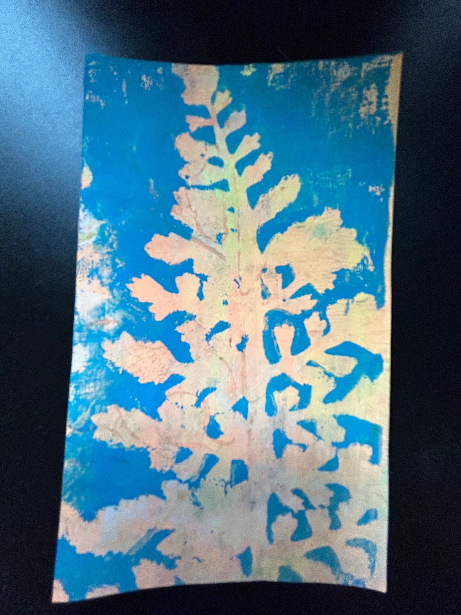 GELLI PRINTS Botanical Abstract Index Cards 20 Pieces Handprinted ...