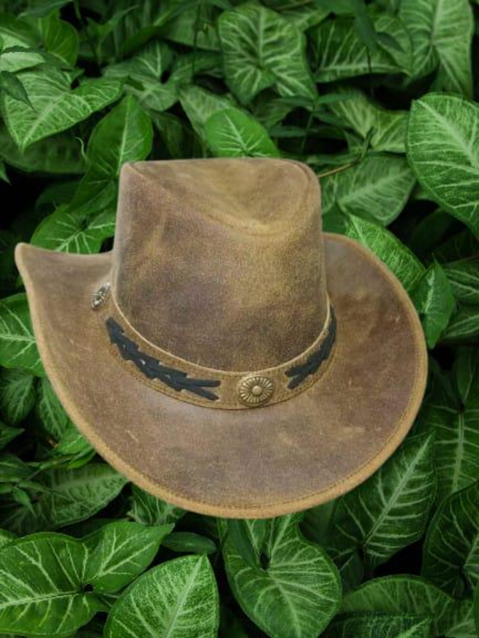 Handmade Distressed Leather Cowboy Hat: Western Rodeo Ranch Hat - Etsy