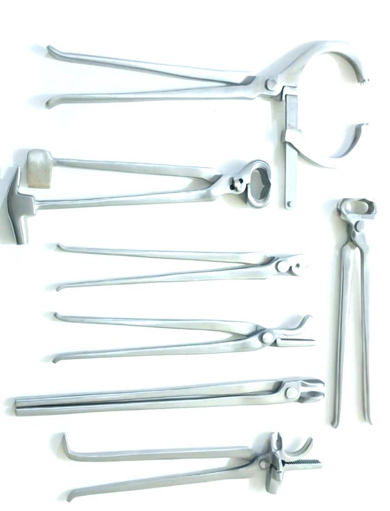 Farrier Tool Kit 7 Piece Horse Hoof Care Tools | Blacksmith Tool Set ...