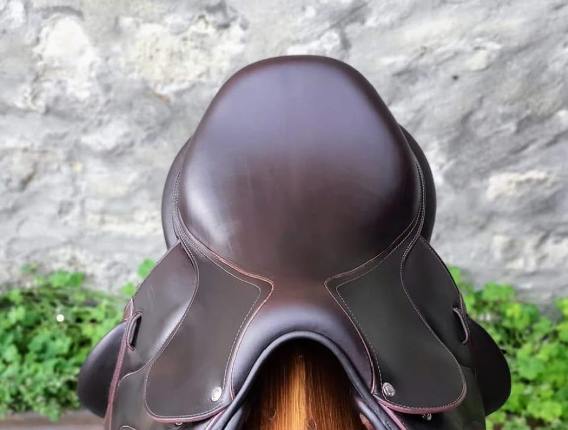 Handmade Jump Saddle | English Riding Saddle | Padded Leather Saddle ...