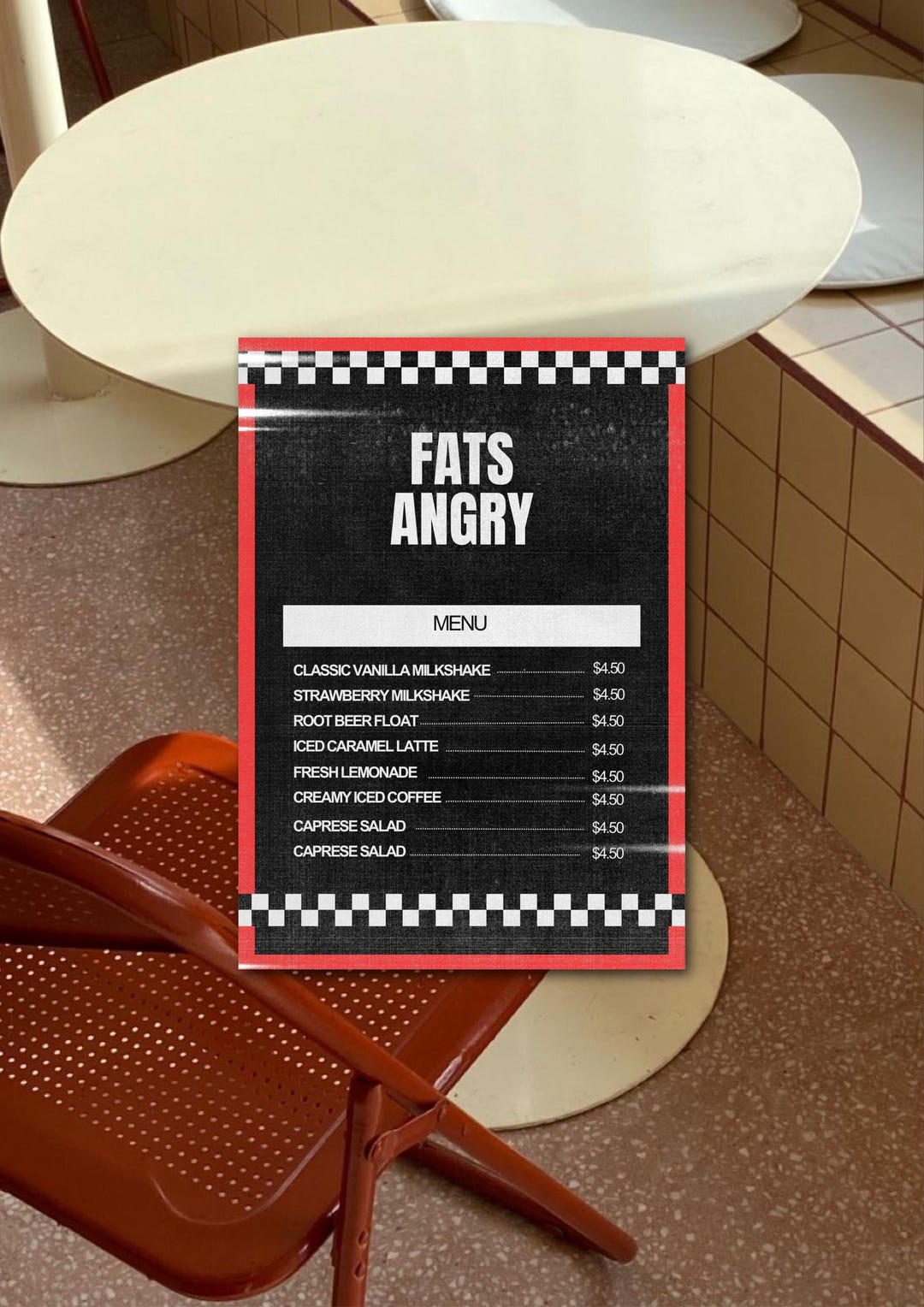Retro Cafe Menu Template | Vintage Diner Style Printable Menu ...