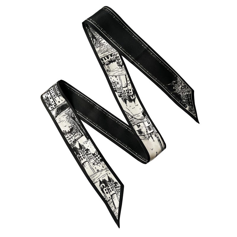 Silk Skinny Bag Scarf - Etsy UK