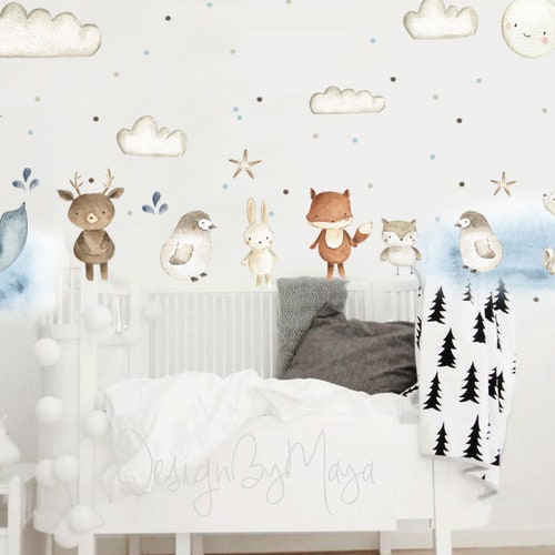 Nursery Decor Arctic Animals Modern Decor Baby Room Baby - Etsy