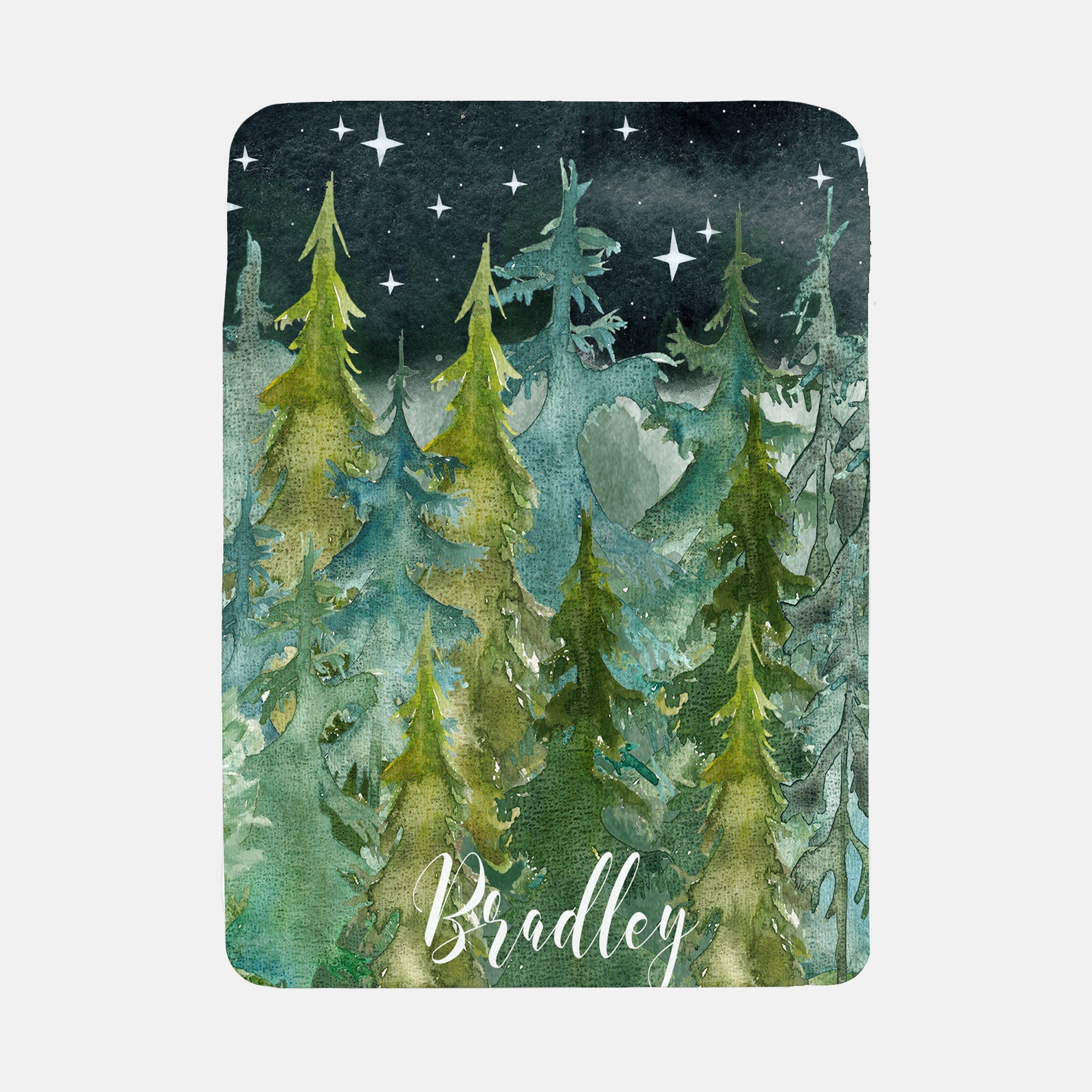 Pine Tree Baby Blanket Forest Nursery Bedding Green Forest - Etsy