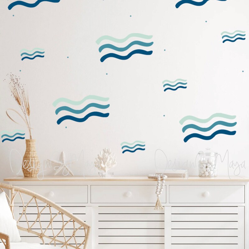 Waves Wall Decal - Etsy