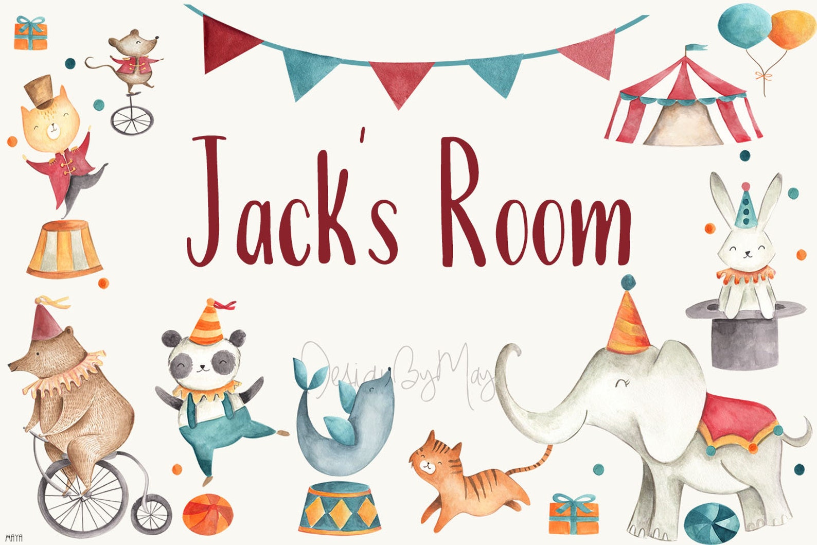 Personalized Circus Nursery Door Sign: Kids Room Decor - Etsy