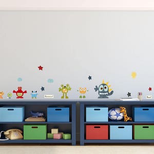 Monster Wall Art, Canvas Growth Chart, Nursery Decor, Kid Growth Chart ...