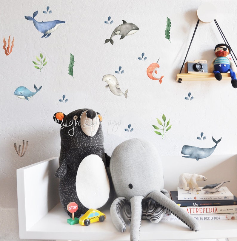 Sea Life Wall Stickers Ocean Decals Sea Decals Underwater - Etsy