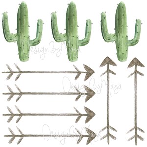 Cactus Decals Kids Room Tribal Decals Polka Dot Sticker Baby Room Decor ...
