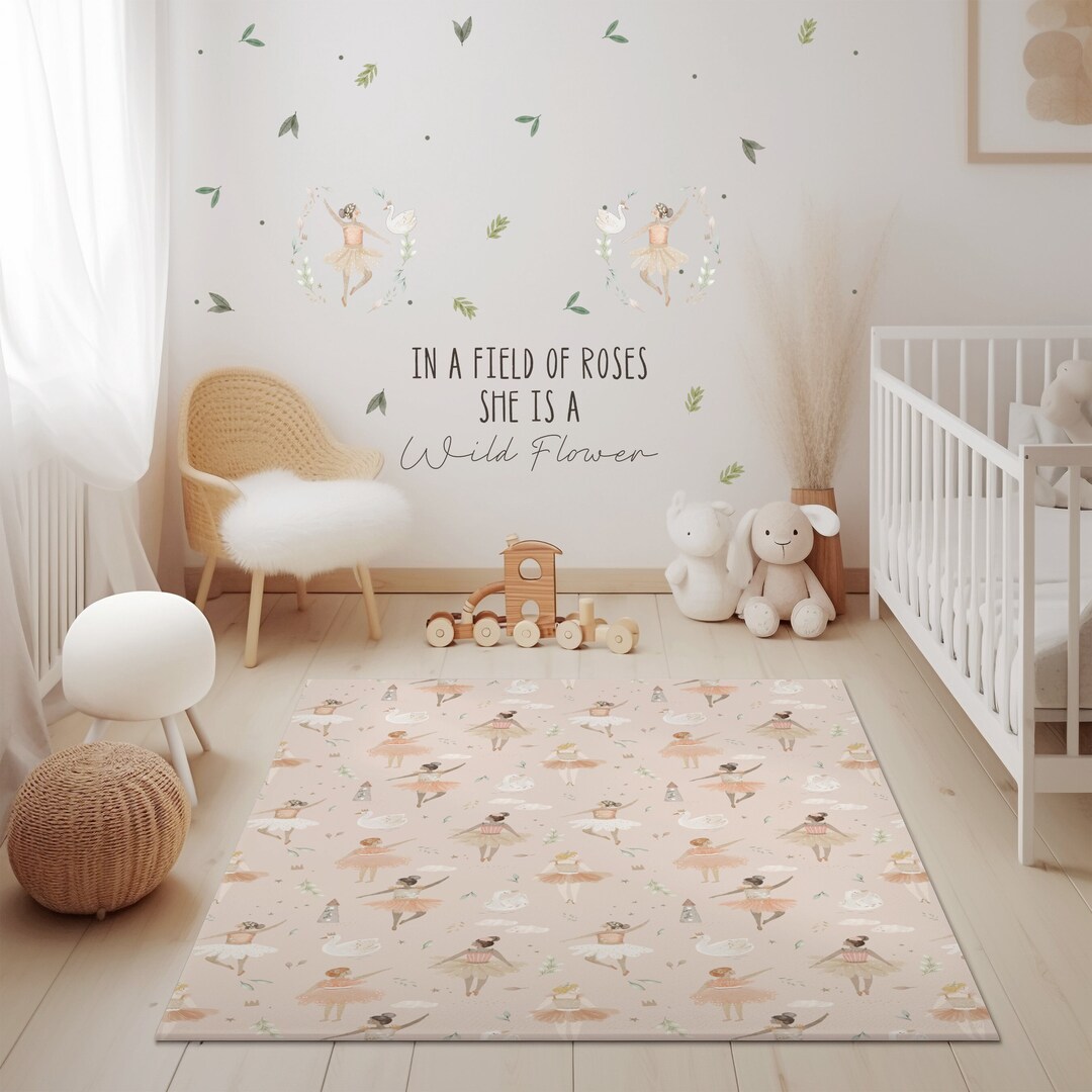 Dancers Girl Room Rug, ABC Adorable Kids Room Rug, World Map Rug, Play ...