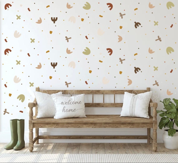 Geometric Shapes Wall Decals Earth Tones Wall Stickers | Etsy
