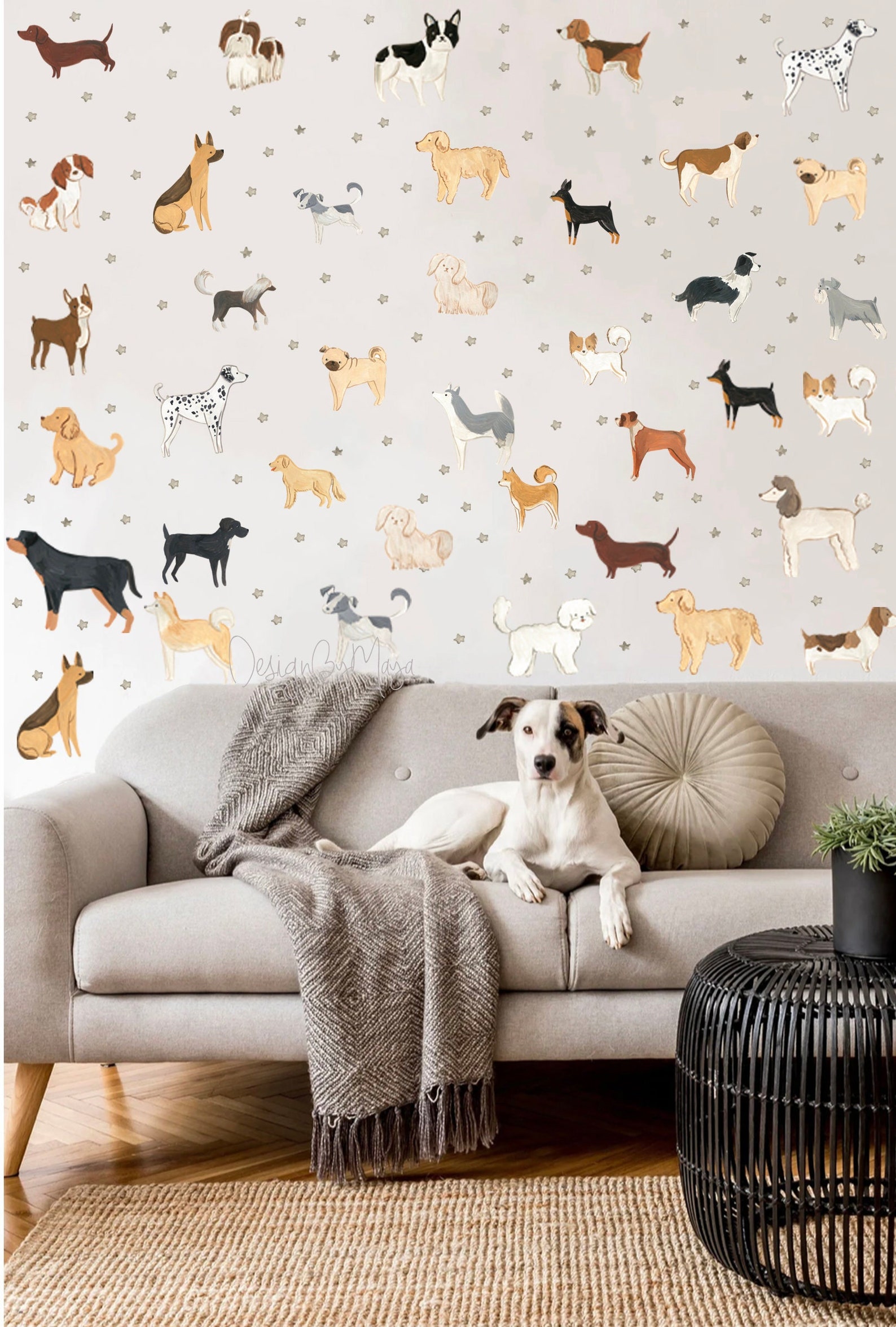 Dogs Decals Dogs Decor Nursery Wall Decals Dogs Decals - Etsy