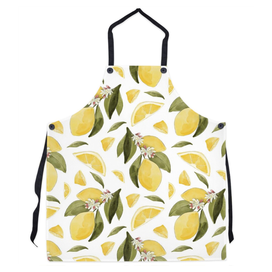 Lemons Apron, Women’s Kitchen Apron, Chef’s Apron, Cool Cooking Apron ...
