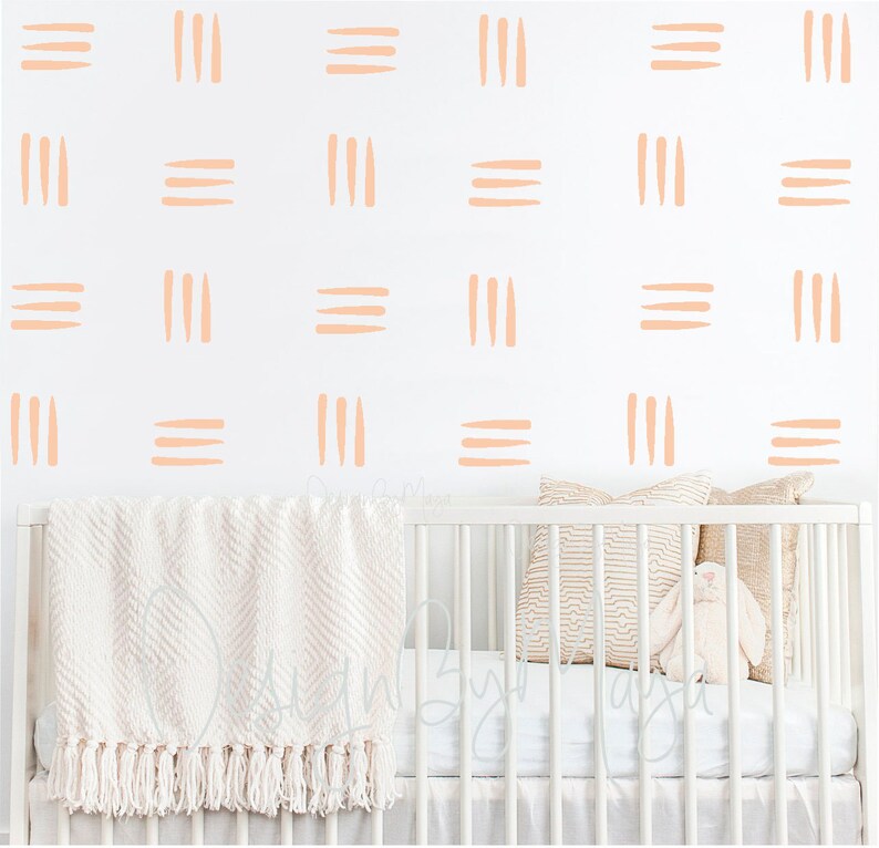 Strips Wall Decals: Boho Confetti Fabric Stickers - Etsy
