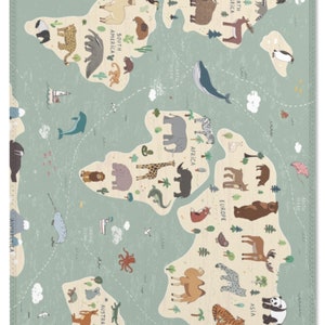 World Map Rug Play Rug Play Mat Nursery Rug Kids Rug Kids | Etsy