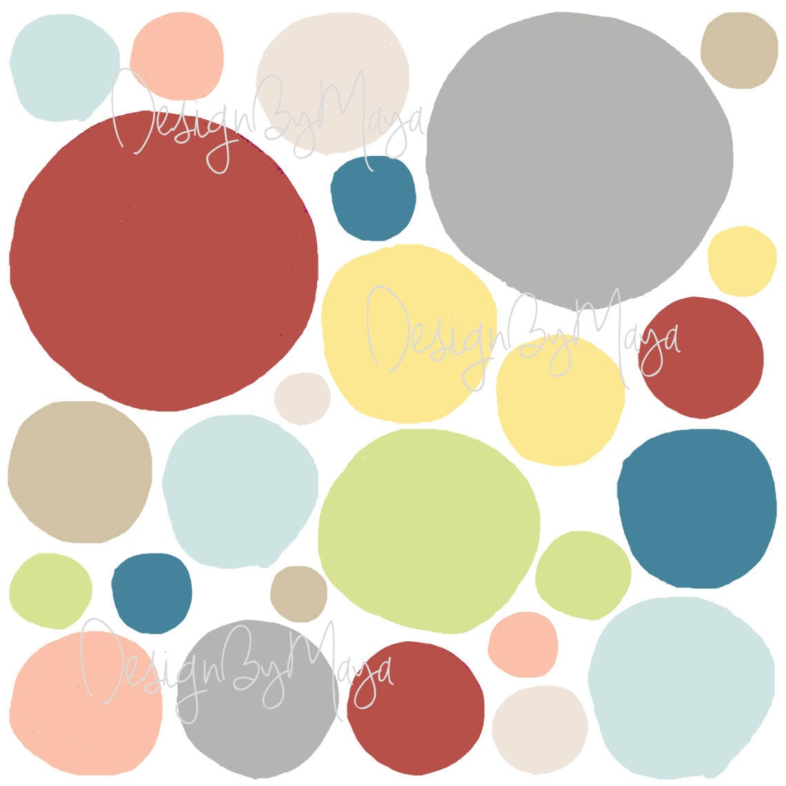 Gender Neutral Decor Wall Mural Polka Dots Wall Decals Art - Etsy